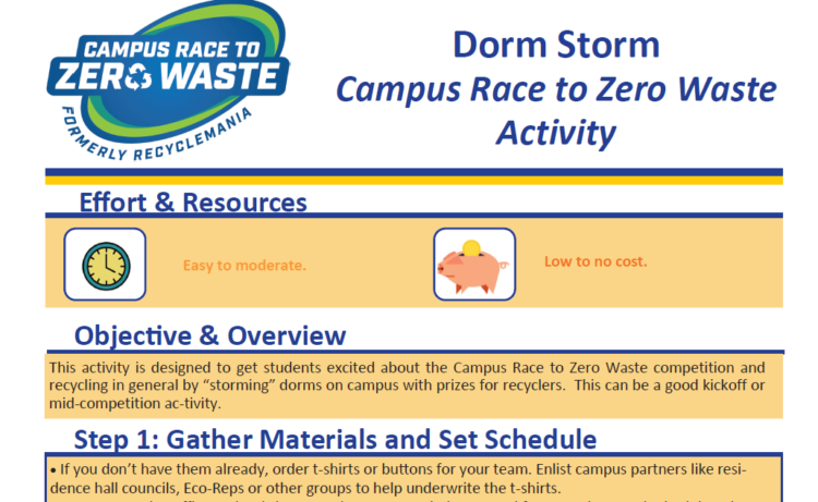 Dorm Storm - Campus Race To Zero Waste