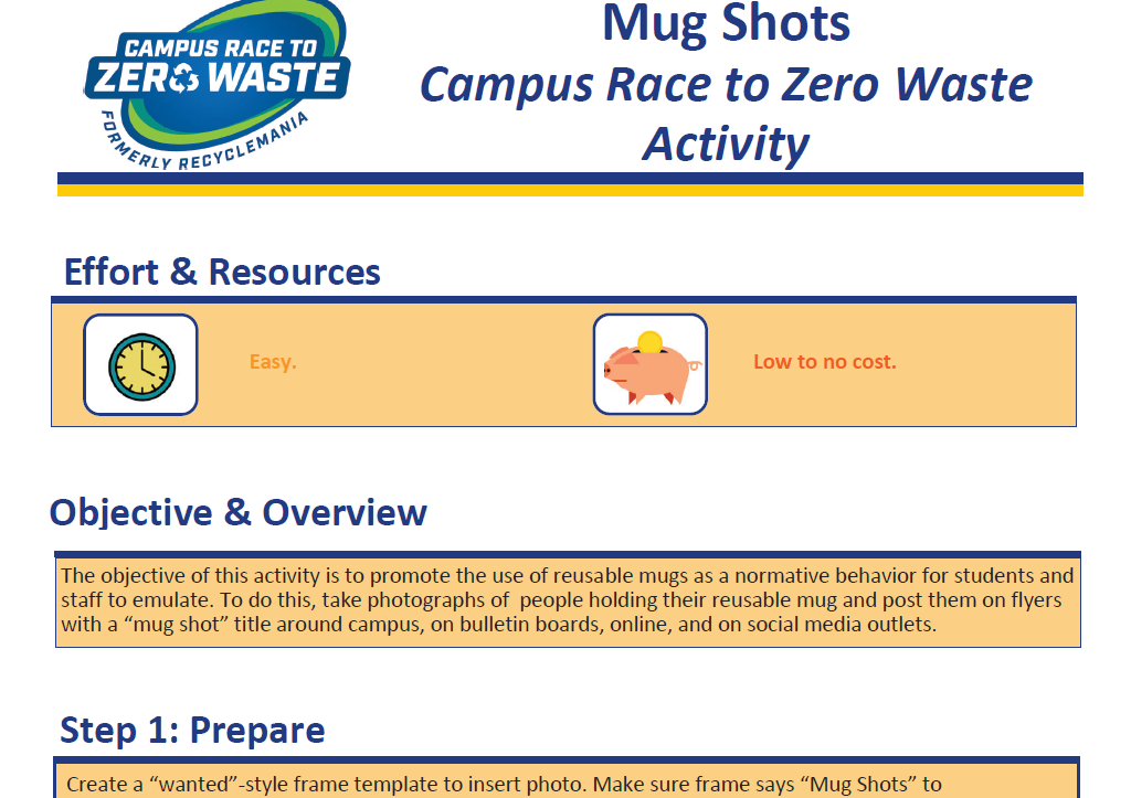 Mug Shots - Campus Race To Zero Waste